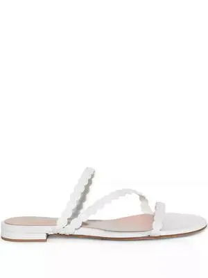 Women's White Braided Sandals