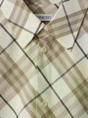 Burberry Check Cotton Shirt - Neutrals