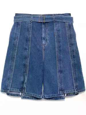 SONGZIO Belted Denim Shorts
