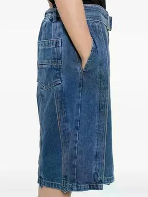 SONGZIO Belted Denim Shorts