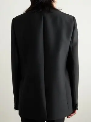 Loewe Grain De Poudre Wool And Silk-blend Blazer