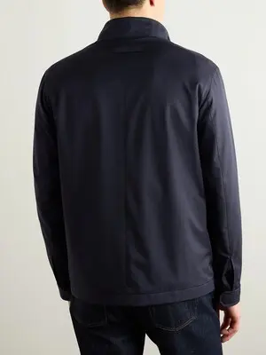 Zegna Twill Overshirt - Blue
