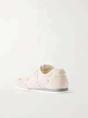 Loewe Ballet Runner 2.0 Suede-trimmed Leather Sneakers - White