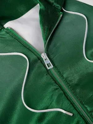 Loewe Oversized Grosgrain-trimmed Padded Satin Hooded Track Jacket