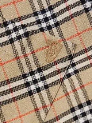 Burberry Slim-fit Button-down Collar Checked Cotton Oxford Shirt - Brown