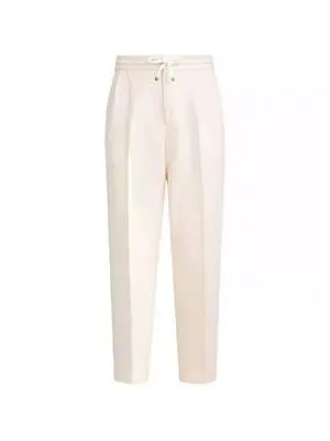 Brunello Cucinelli Drawstring-waist Trousers - White