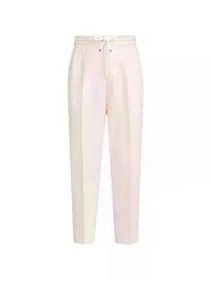 Brunello Cucinelli Drawstring-waist Trousers - White