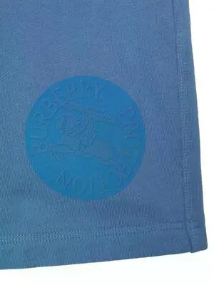 Burberry Badge Cotton Shorts - Blue