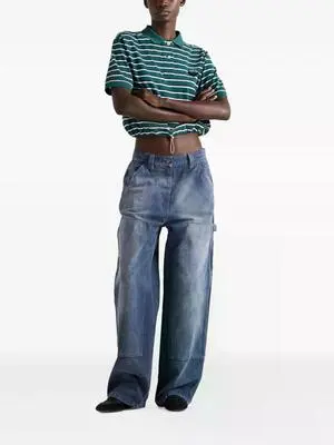 Prada Triangle-logo Cargo Trousers - Blue