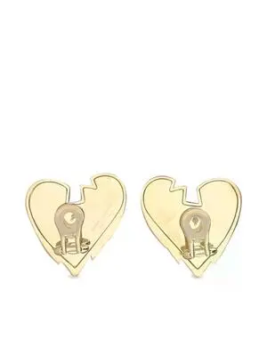 Amina Muaddi Heartbreaker Stud Earrings - Gold