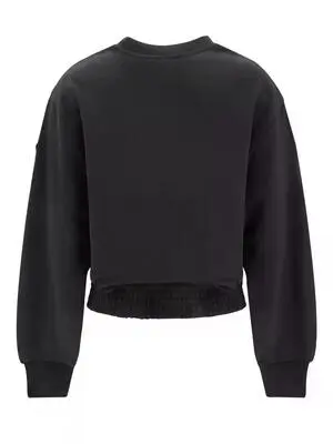 Moncler Pleated Cotton Sweatshirt - Black