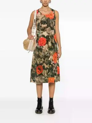 R13 Floral-print Midi Dress