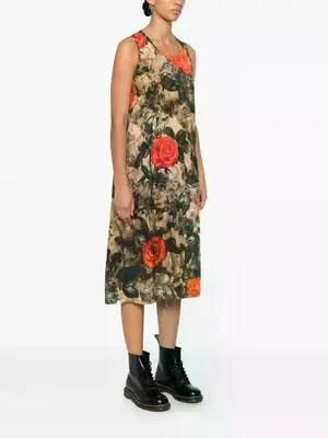 R13 Floral-print Midi Dress