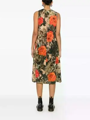 R13 Floral-print Midi Dress