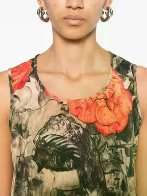 R13 Floral-print Midi Dress