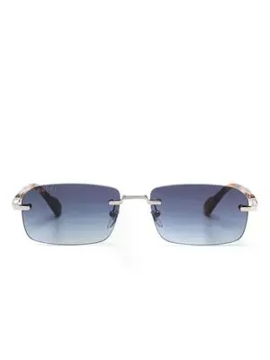 Gucci Rectangle-frame Sunglasses - Brown