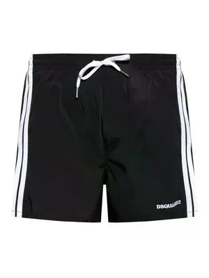 Dsquared2 Logo-embroidered Swim Shorts - Black