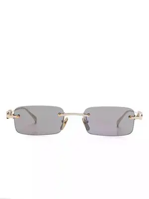 Gucci Rectangle-frame Sunglasses - Gold