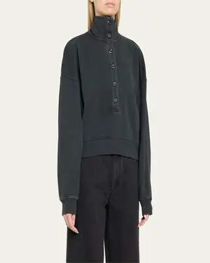 Citizens Of Humanity Mirelle Buttoned Pullover - Charcoal