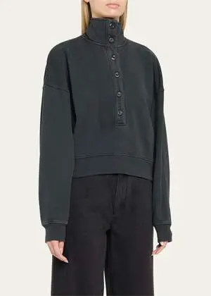 Citizens Of Humanity Mirelle Buttoned Pullover - Charcoal