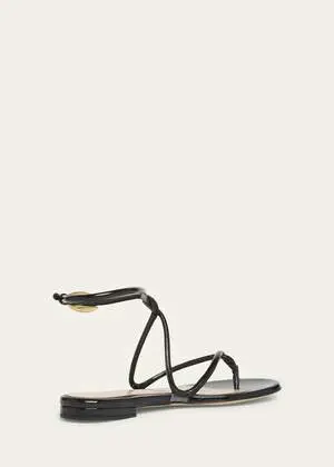 GIANVITO ROSSI Napa Leather Twisted-strap Sandals