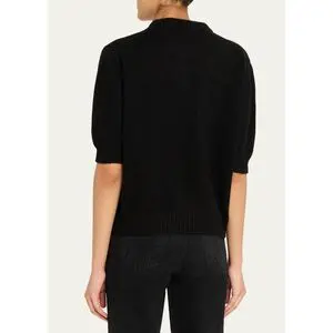 Khaite Davin Short-sleeve Cashmere Sweater - Black