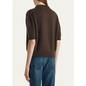 Khaite Davin Short-sleeve Cashmere Sweater - Black