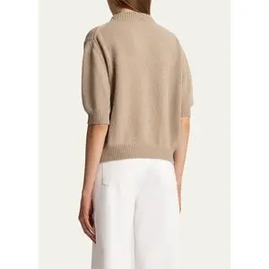 Khaite Davin Short-sleeve Cashmere Sweater - Black