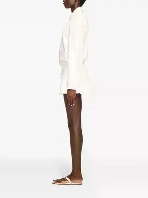 Off-White Savana Mini Shirt Dress - White