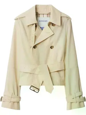 Burberry Cropped Trench Jacket - Neutrals