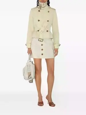 Burberry Cropped Trench Jacket - Neutrals