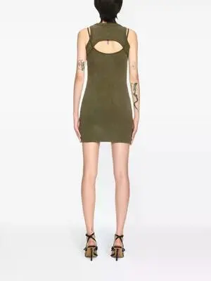 Off-White Ribbed Cut-out Dress
