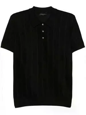 ROBERTO COLLINA Openwork-knit Polo Shirt