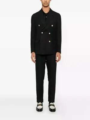 ROBERTO COLLINA Openwork-knit Polo Shirt