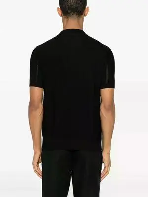 ROBERTO COLLINA Openwork-knit Polo Shirt