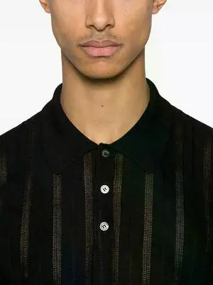 ROBERTO COLLINA Openwork-knit Polo Shirt