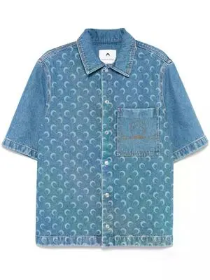 MARINE SERRE Moon Laser Denim Shirt
