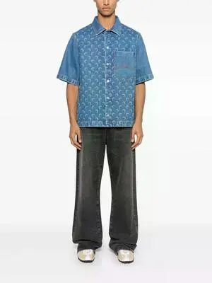 MARINE SERRE Moon Laser Denim Shirt