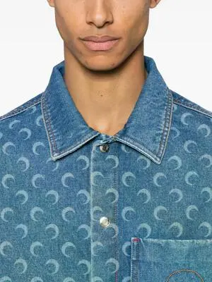 MARINE SERRE Moon Laser Denim Shirt