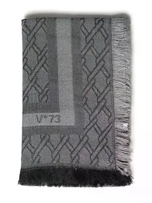 V°73 Geometric-pattern Scarf - Grey