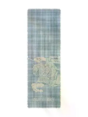 Burberry Signature Knight Motif Scarf - Blue
