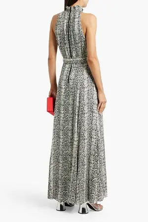 Alice + Olivia Dita Snake-print Maxi Dress