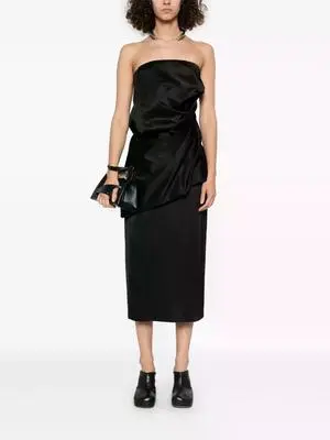 ALMAZ Draped Midi Dress