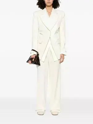 ALMAZ Tailored Tuxedo Trousers - White