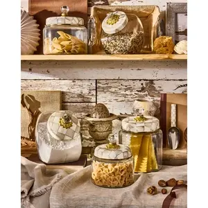MACKENZIE-CHILDS Mocha Check Small Kitchen Canister