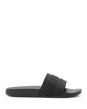 ALLSAINTS Biggy Logo Slides - Dark Brown