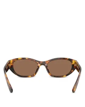 Miu Miu Oval Sunglasses - Dark Brown