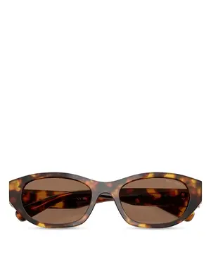 Miu Miu Oval Sunglasses - Dark Brown