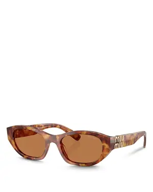 Miu Miu Oval Sunglasses - Light Havana