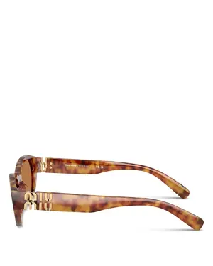 Miu Miu Oval Sunglasses - Light Havana